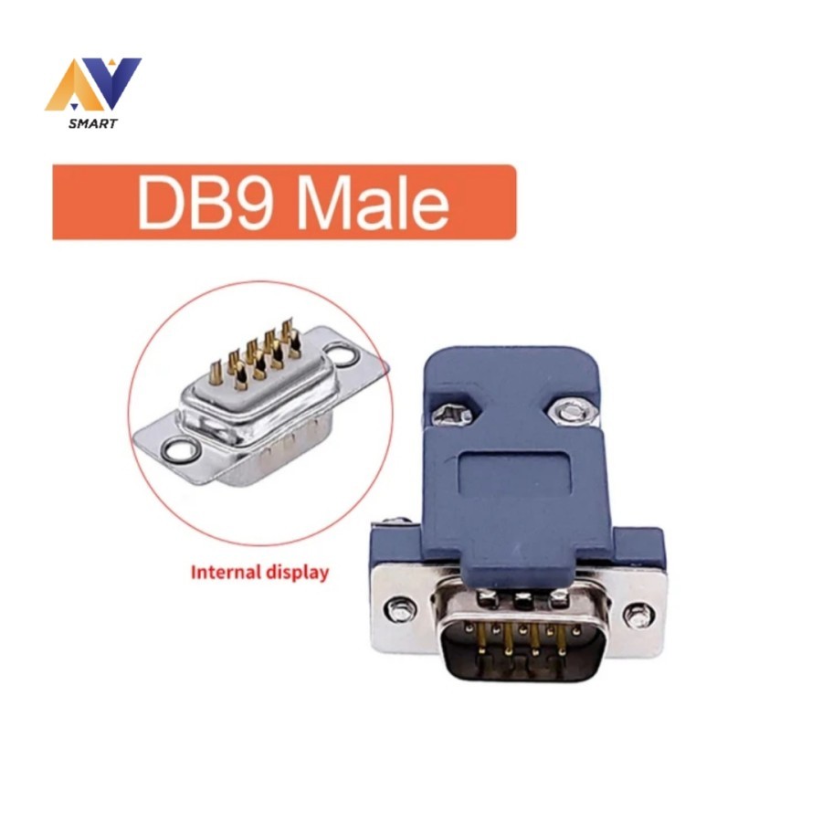 SERIAL JACK RS232 DB9 MALE / FEMALE SERIAL CABLE HEAD FOR SOLDERING ...