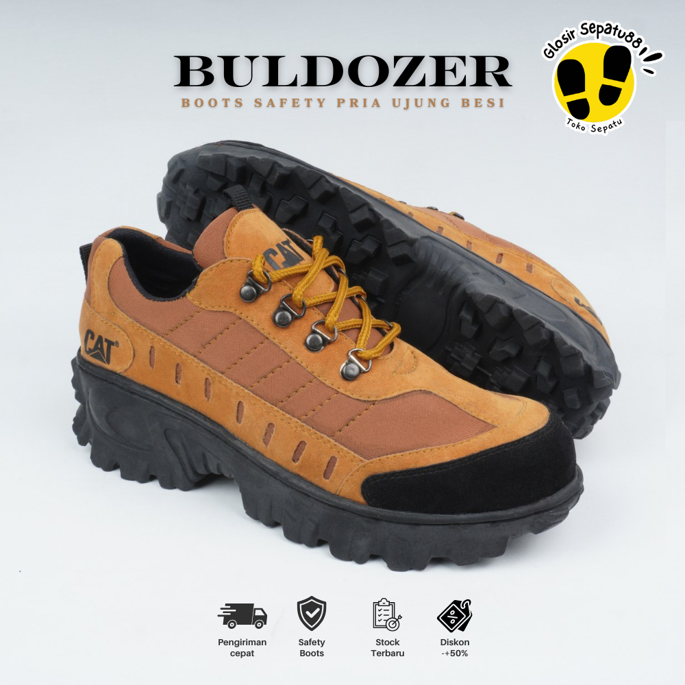 Men's Safety Shoes Caterpillar Bulldozer Boots Steel Toe Field Work ...