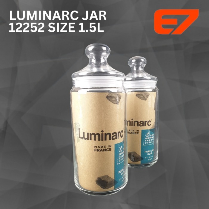 Luminarc Glass Jar Bottle Crystal Glass Jar D10cm H26cm 1500ml | Shopee ...