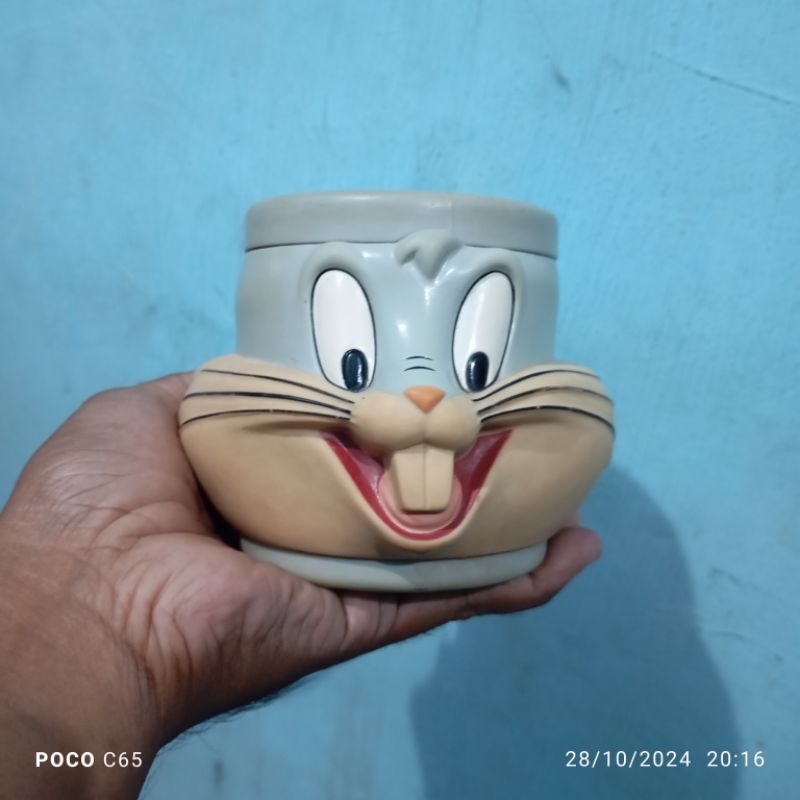 Vintage mug character bugs bunny warner Bros second hand | Shopee ...