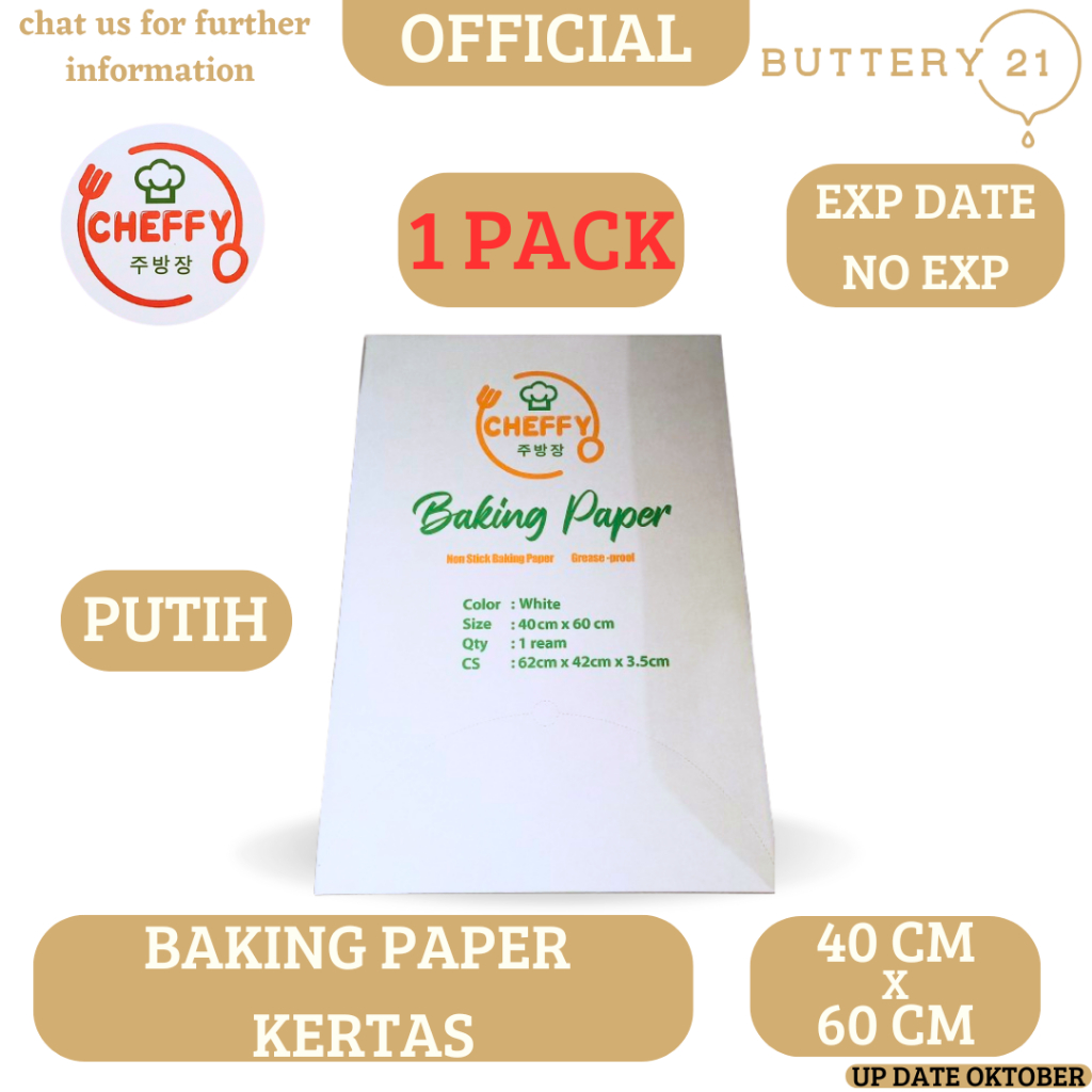 PUTIH Cheffy BAKING PAPER 40 CM | Shopee Philippines