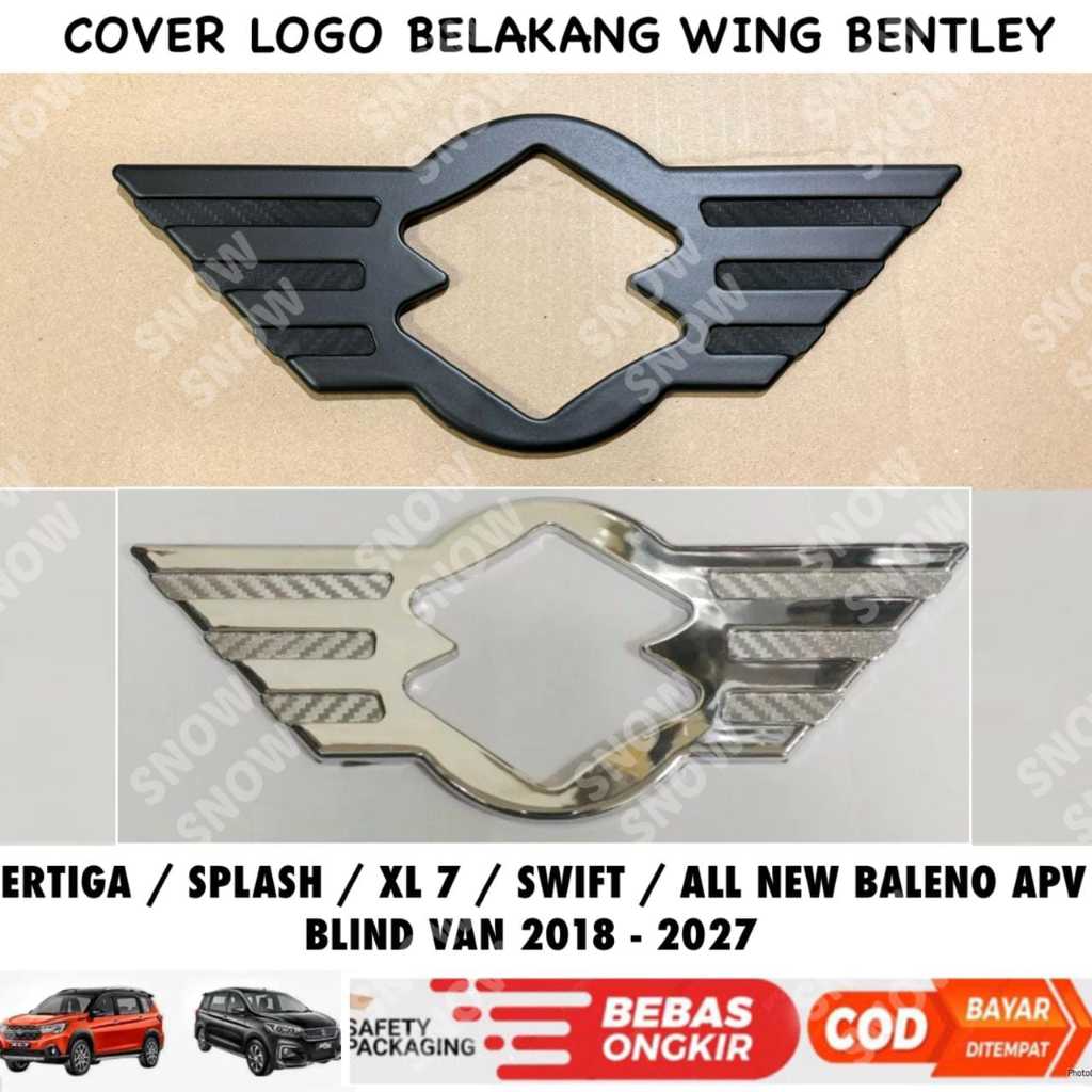 HITAM Rear Logo Ring Bentley Ertiga Splash Xl7 Swift All New Baleno APV ...