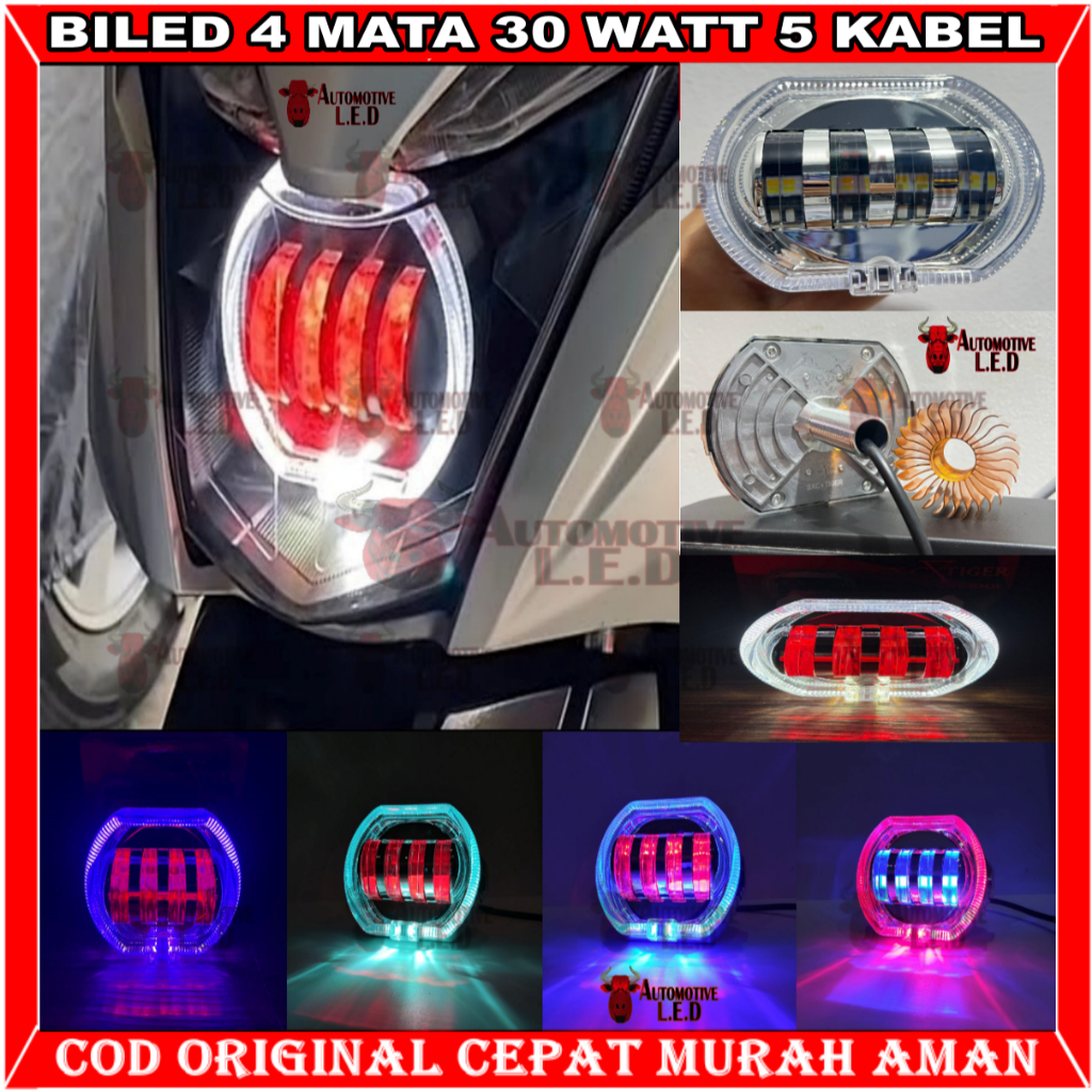 MATA ORIGINAL BILED LAMP 4 LENS SHROUD bmw 8D CUT OFF BILED SHOOTER ...