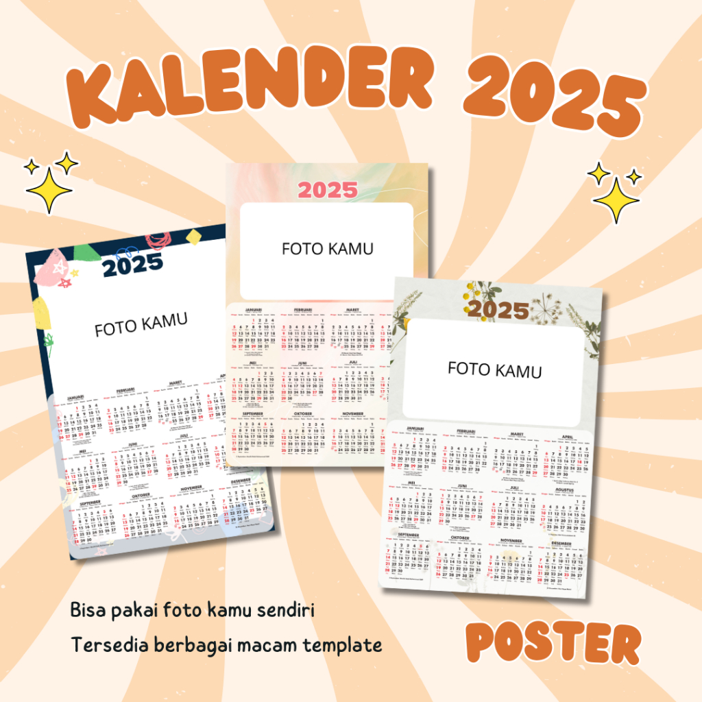 [12 Monthly A4] PART 3 Wall Calendar 2025 12 Monthly Calendar A4 Custom ...