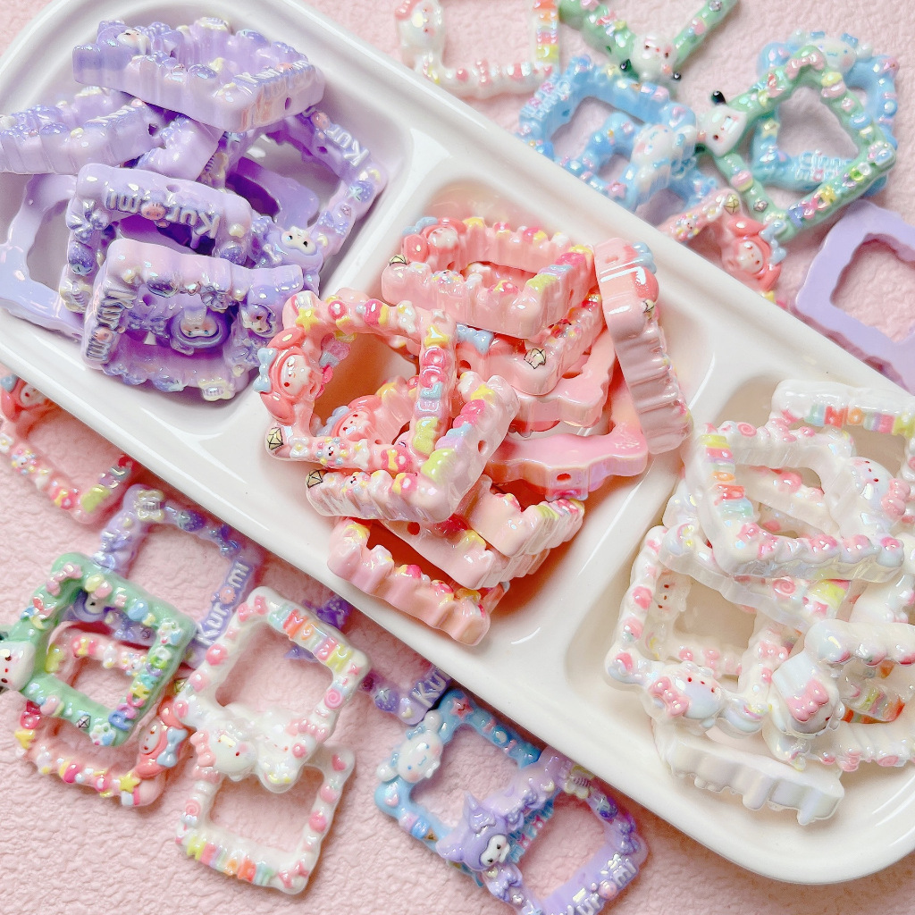 Bead Square Frame Kuromi Motek Square Frame Kuromi Charm Sanrio Series ...