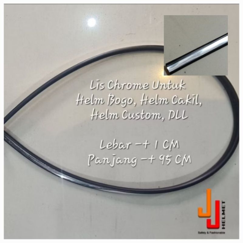 Helmet Spare Parts: Chrome Rubber Trim for Helmets (Width +- 1 Cm ...