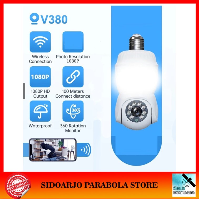 Cctv IP Camera 360 VR HD Panoramic Bulb Lamp Can Sound | Shopee Philippines
