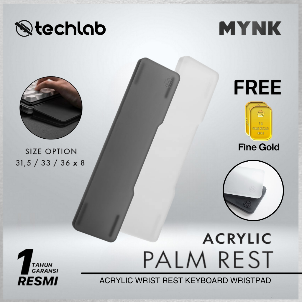 Mynk Acrylic Palm Rest / Acrylic Wrist Rest Wrist Pad Keyboard / Arm ...