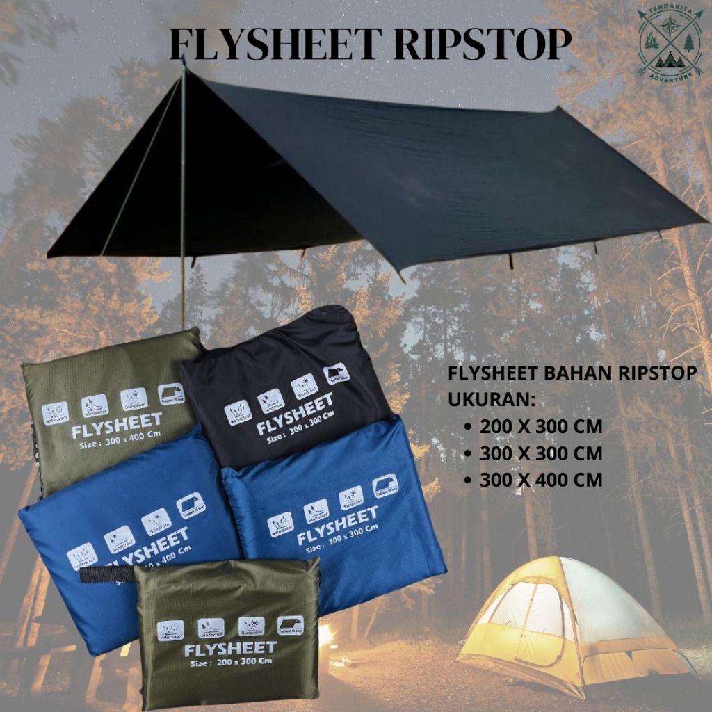 TENDA Flysheet Camp Outdoor Tent Roof 3X4 Meters Tent Cover Outdoor ...