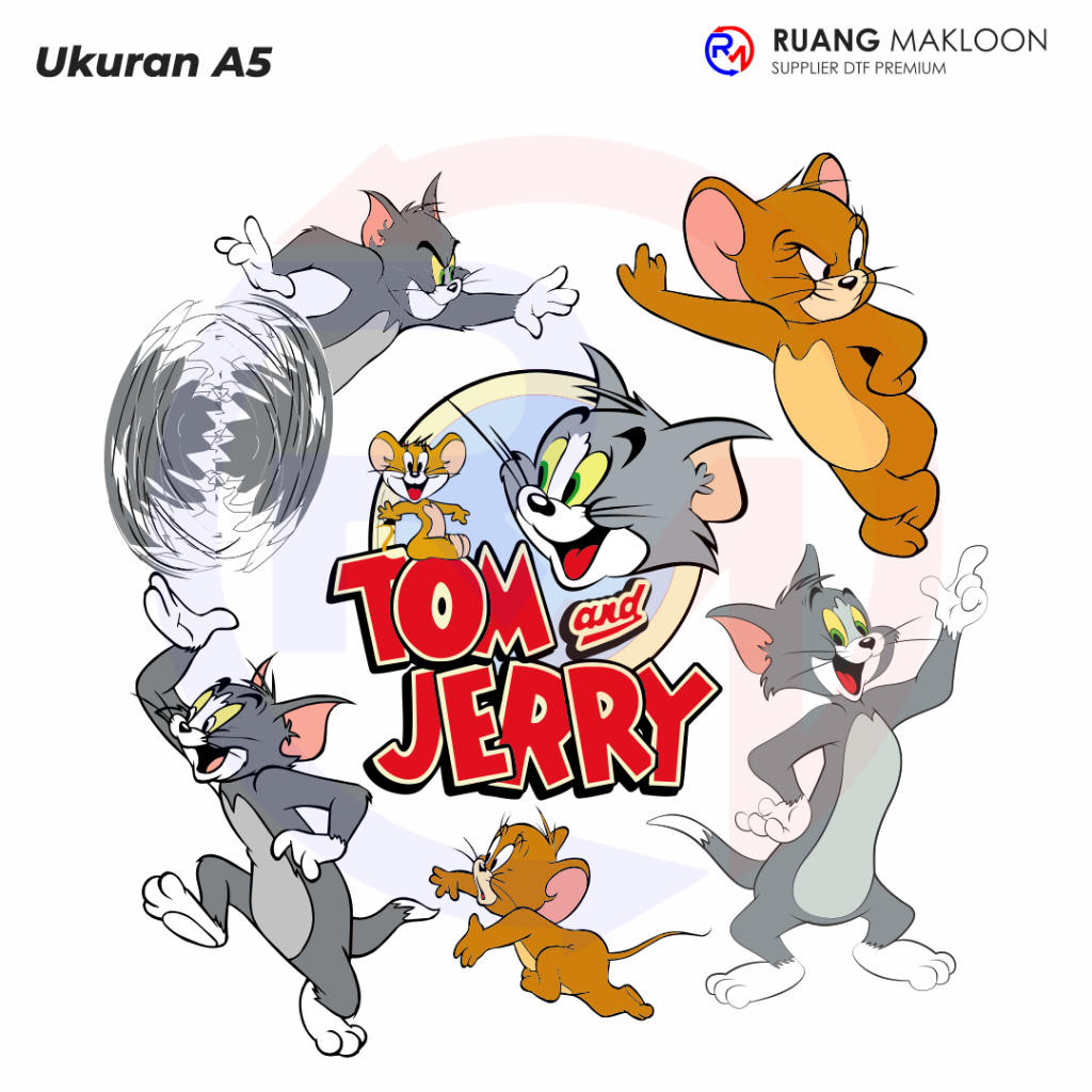 Iron-on Screen Printing DTF Screen Printing Unit A5 Tom And Jerry ...