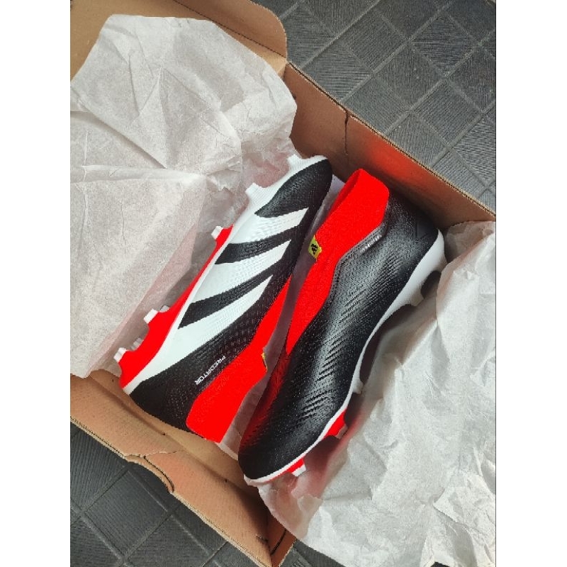 Adidas PREDATOR 24 LEAGUE LACELESS FIRM GROUND BOOTS ORIGINAL FOOTBALL ...