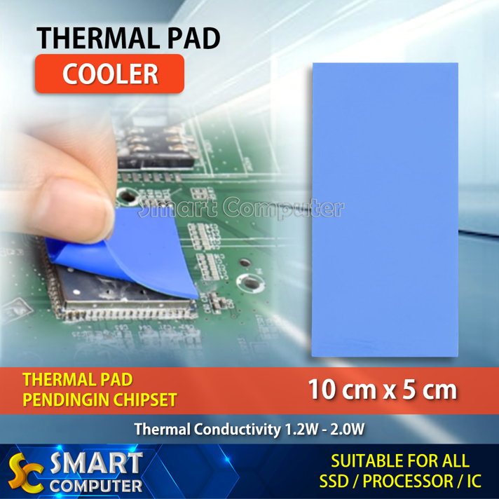 Thermal Pad Cooler 10 cm x 5 cm Processor CPU SSD M2 GPU VGA RAM ...