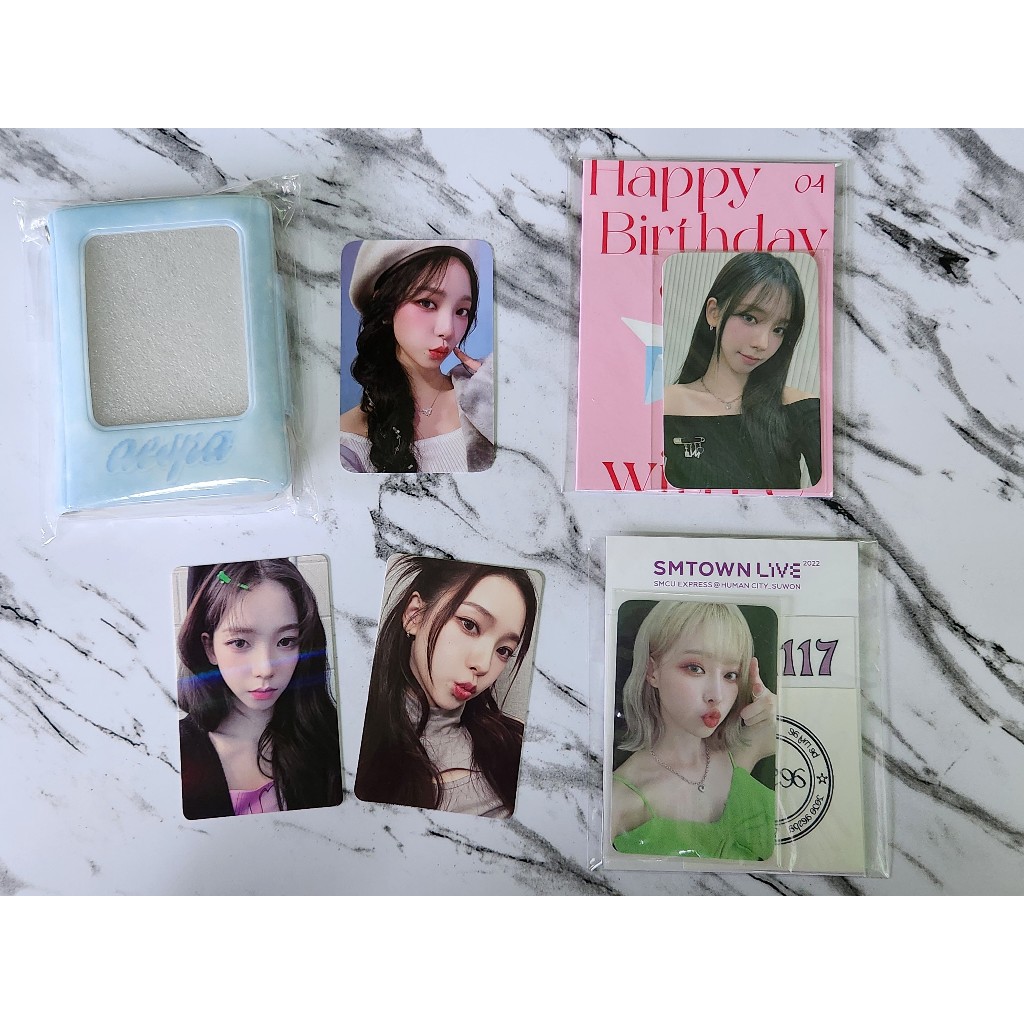 Aespa KARINA PHOTOCARD PC OFFICIAL TRADING CARD BIRTHDAY CARD POB PRE ...