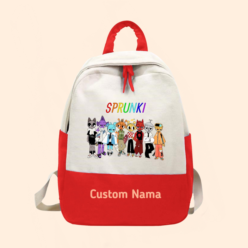 Incredibox sprunki children's backpack, free name printing | Shopee ...