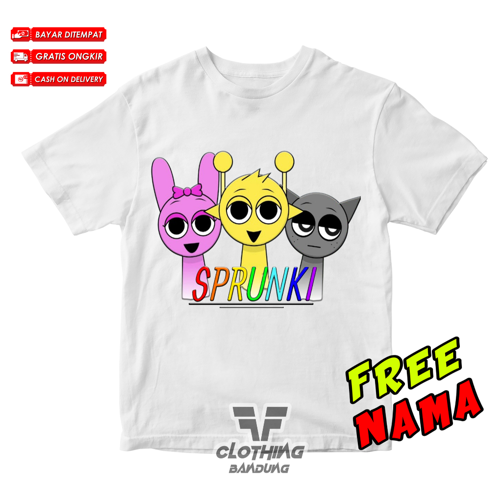 Sprunki Incredibox Children's Clothing T-shirt Character Simon Pinki ...