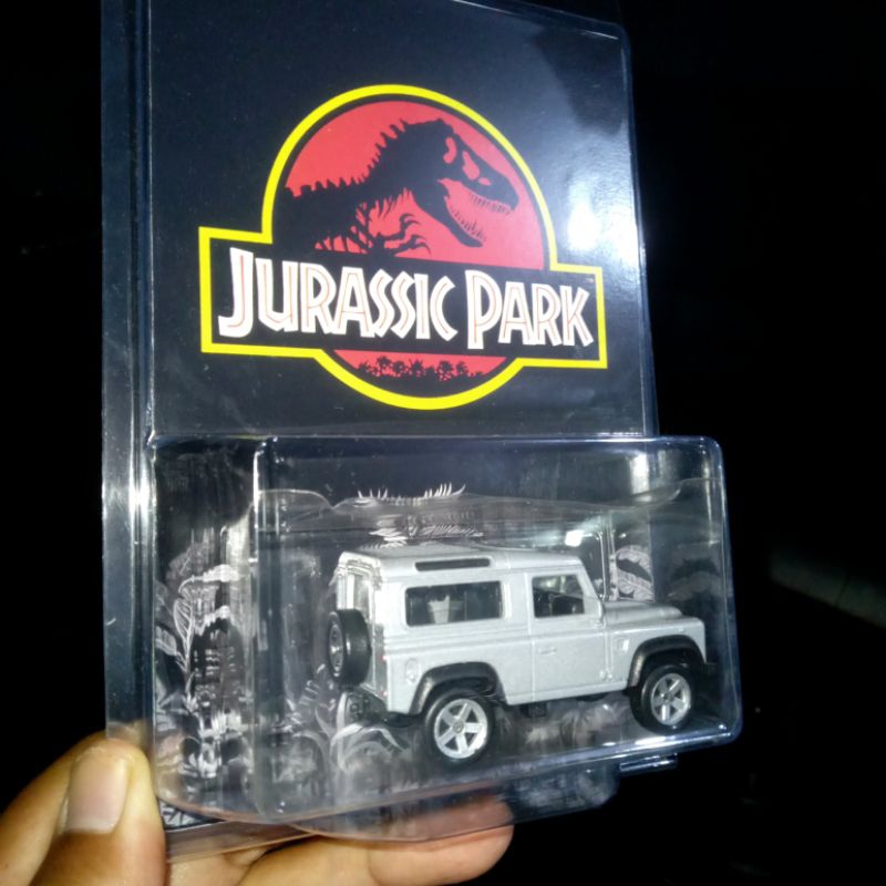 Custom Card Jurassic Park Rare Land Rover Defender Silver Rubber Tires ...