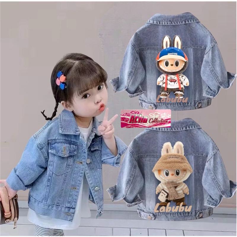 Labubu Character Children's Jean Jacket Ages 1-12 years | Shopee ...