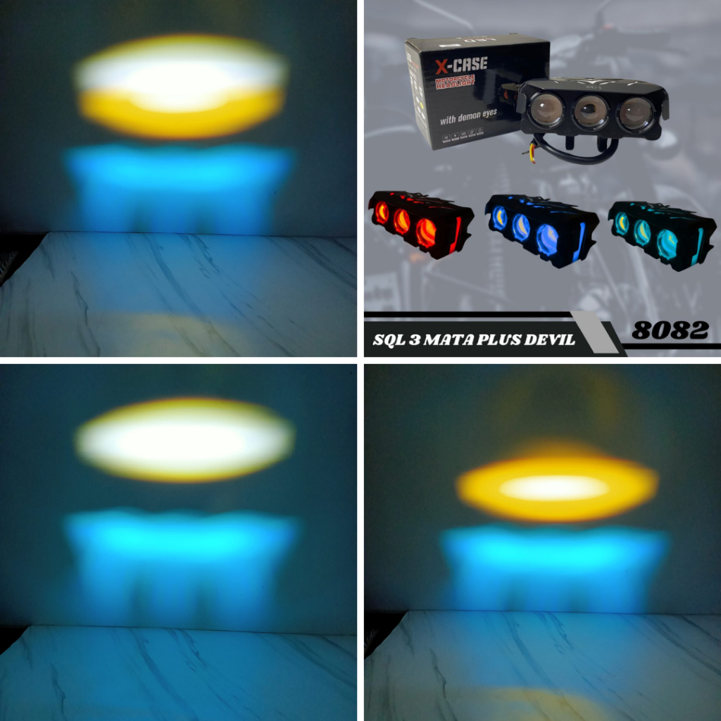 MATA 3 EYE LED SHOOTING LIGHTS+DEVIL BODY FOGLAMP 3 EYE LED SPOTLIGHT ...