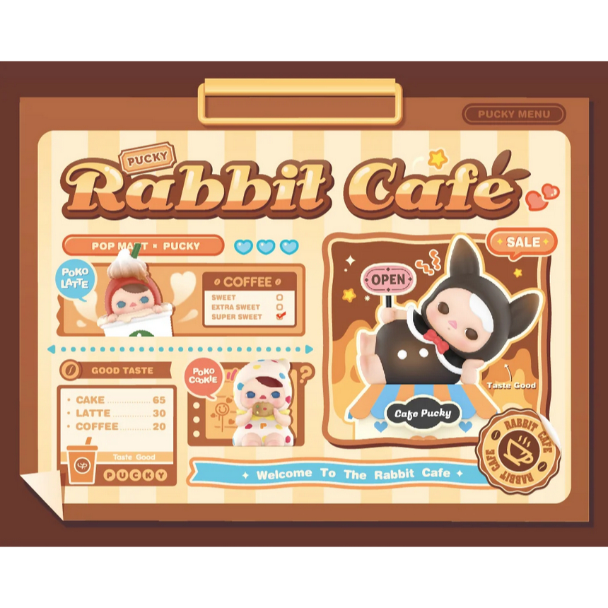 Pucky Rabbit Cafe Series Figure Blind Box Original Pop Mart | Shopee ...