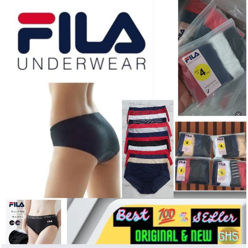 Cd PANTY 1 BOX CONTAINS 4 PCS ORIGINAL FILA WOMEN | Shopee Philippines