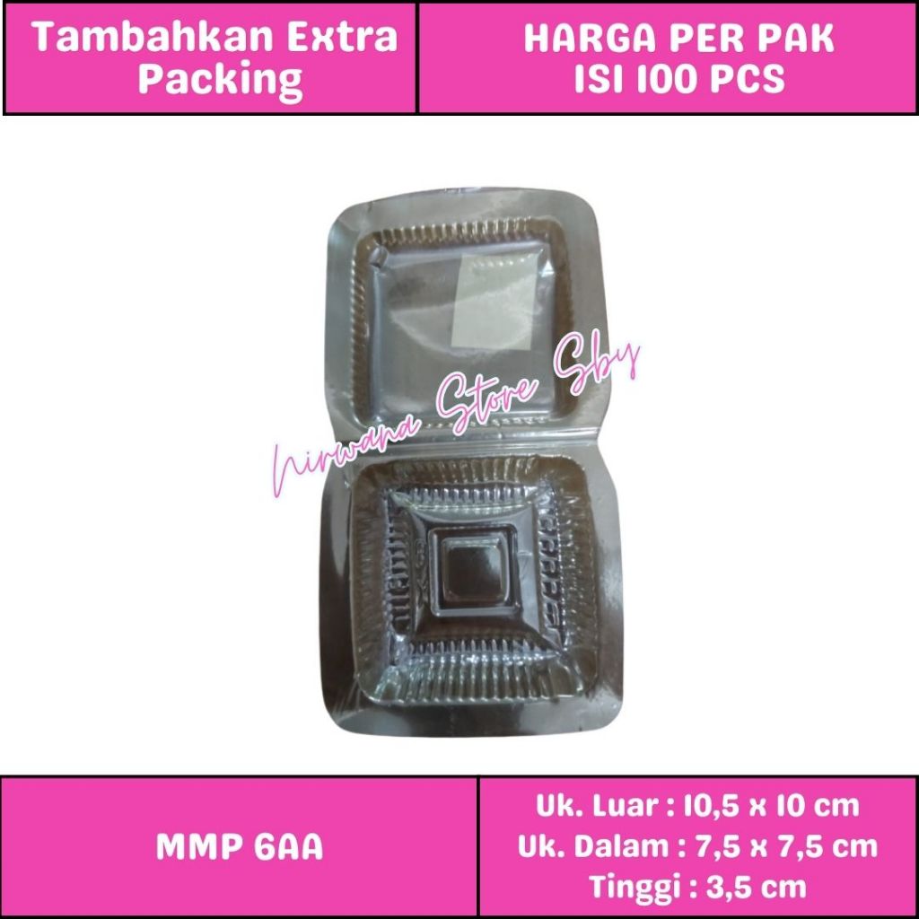 (100 Pcs) MMP 6AA / Mika Cake 7,5x7,5x3,5 / Mika Pudding / Mika Mochi ...