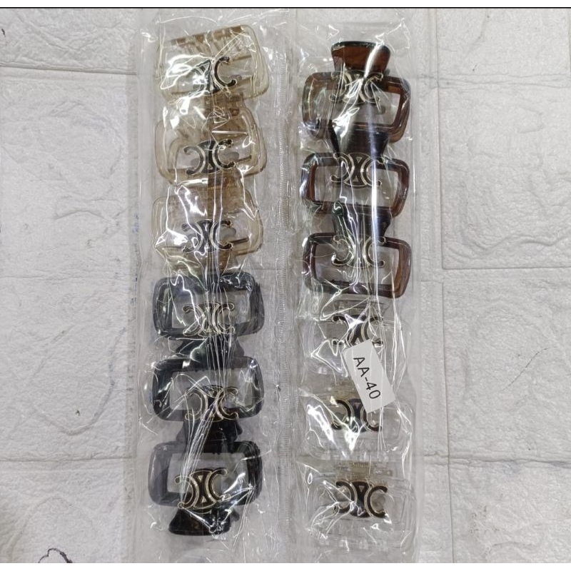 (CONTAINS 6 PCS) TWO SIDED SQUARE SALON CLIP | Shopee Philippines