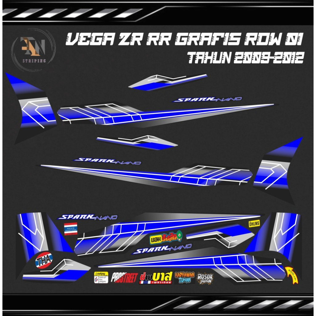 VEGA ZR RR DECAL STRIPING STICKER 2009-2012 RDW 01 GRAPHICS VINYL ...