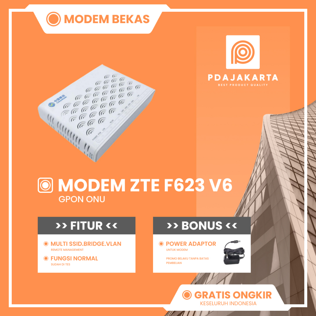 Zte F623 V6 Modem Gpon Onu ONT Can OMCI Original Used Modem | Shopee ...