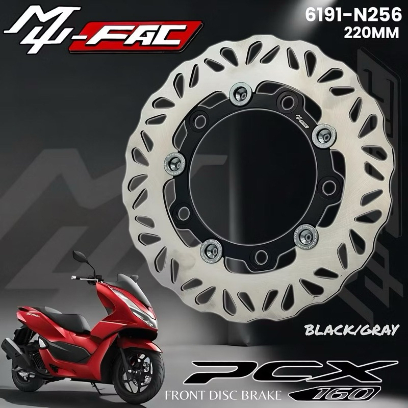 MUFAC Front Disc PCX 160 Floating Disc Brake Series N256 Size 220mm ...