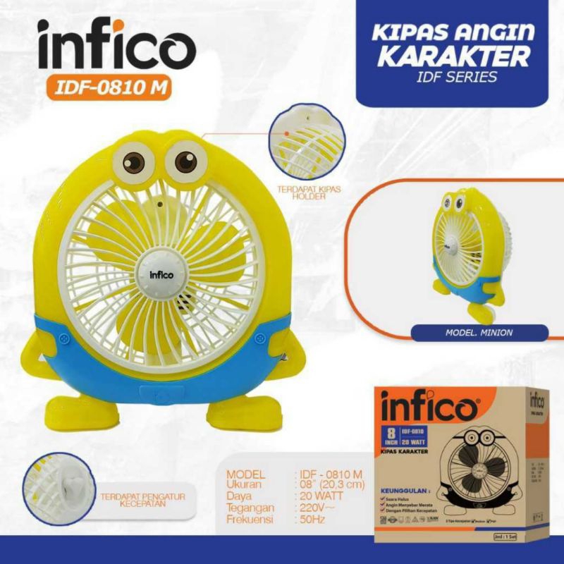 Infico 8 inch Character fan / MINION Cute Variant Deks fan | Shopee ...