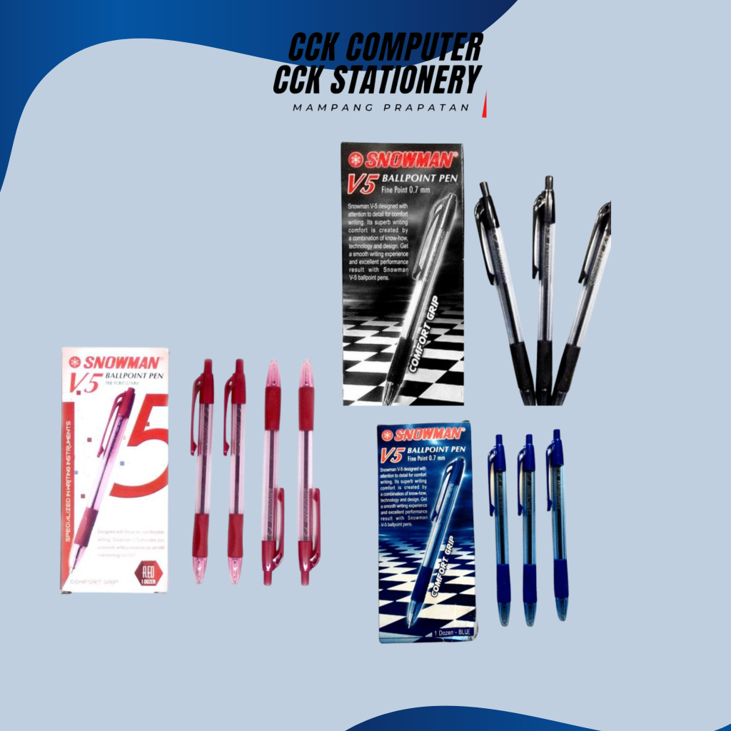 Ball point Snowman V5 | Snowman Pulpen V5 | Pen Snowman V5 (pcs ...