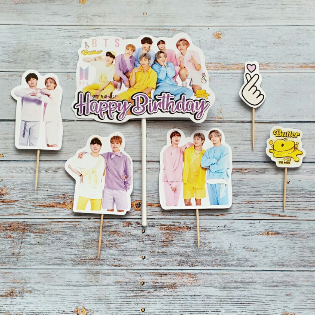 Bts Butter theme cake topper birthday cake decoration | Shopee Philippines