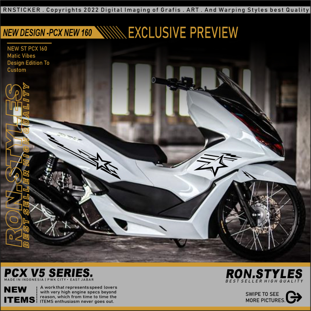 V5 Cutting Sticker Striping Variations Pcx New 155-160 Transparent ...