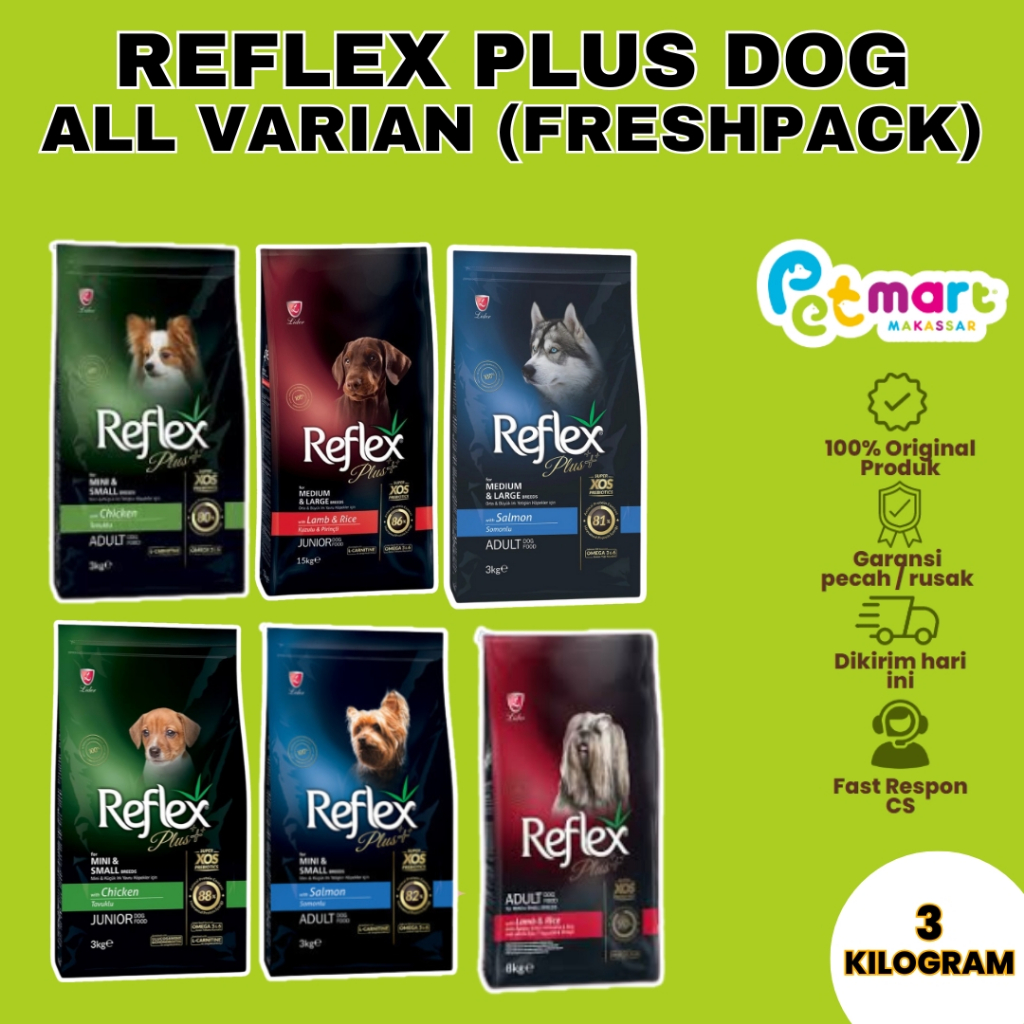 Reflex Plus Dog Dry Food All Freshpack Variants | Shopee Philippines
