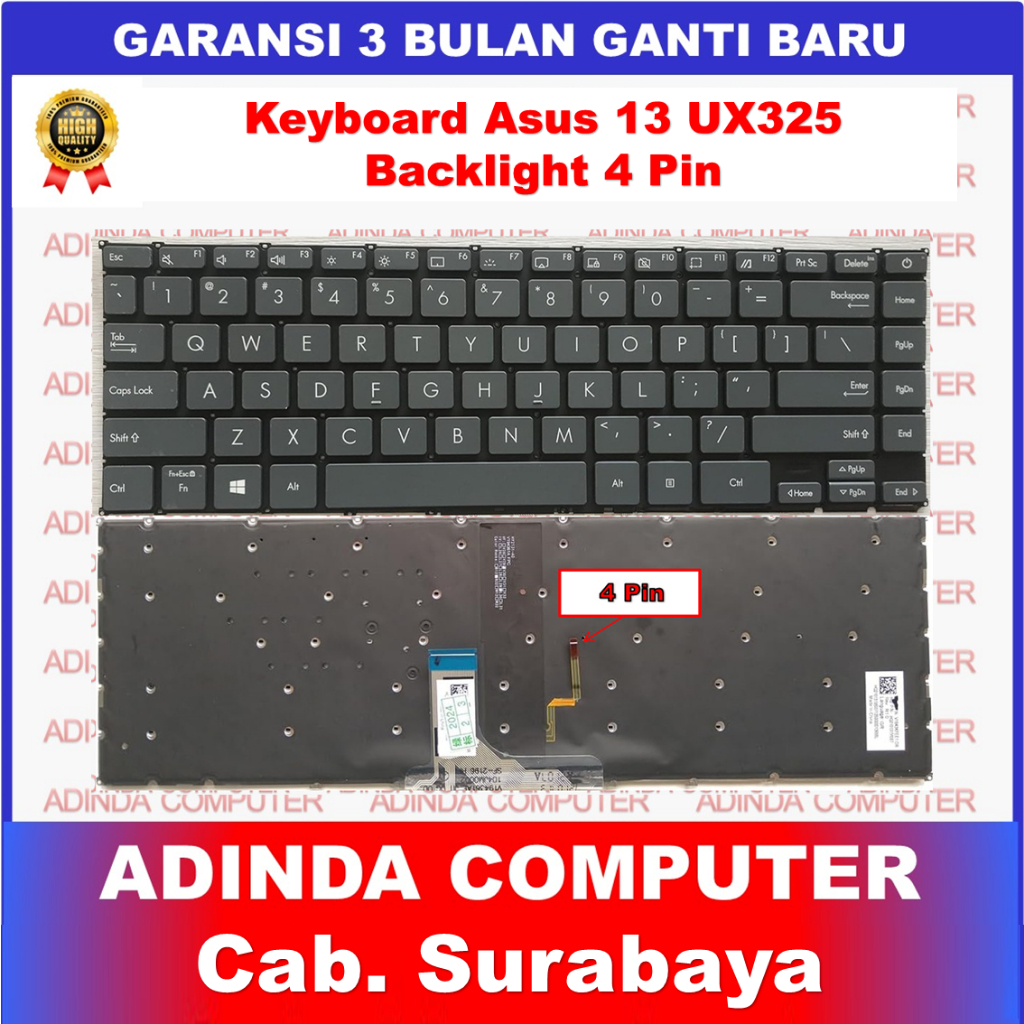 Asus Zenbook Keyboard 13 UX325 UX325E UX325EA UX325J UX325JA Backlight ...
