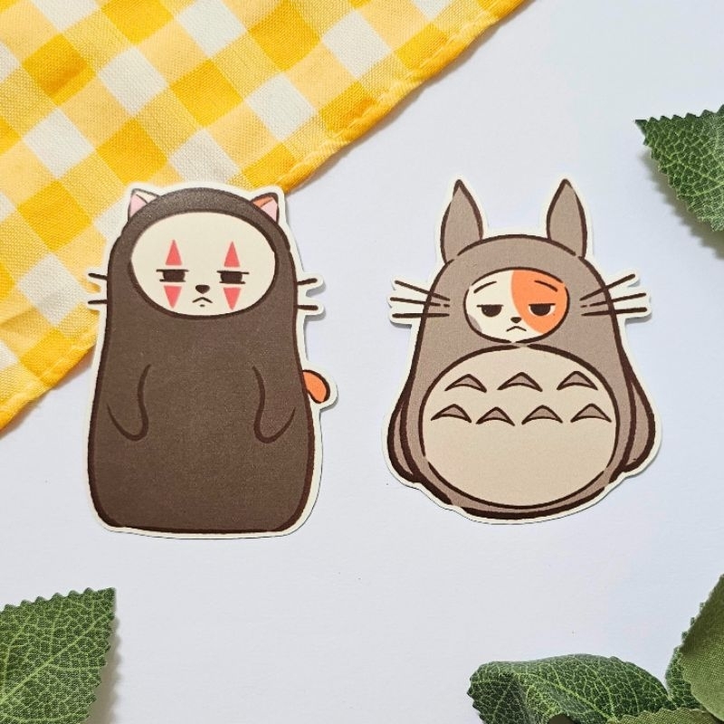 Club HEALTH - Ghibli Cat Sticker | Cute Doff Sticker | Totoro Kaonashi ...