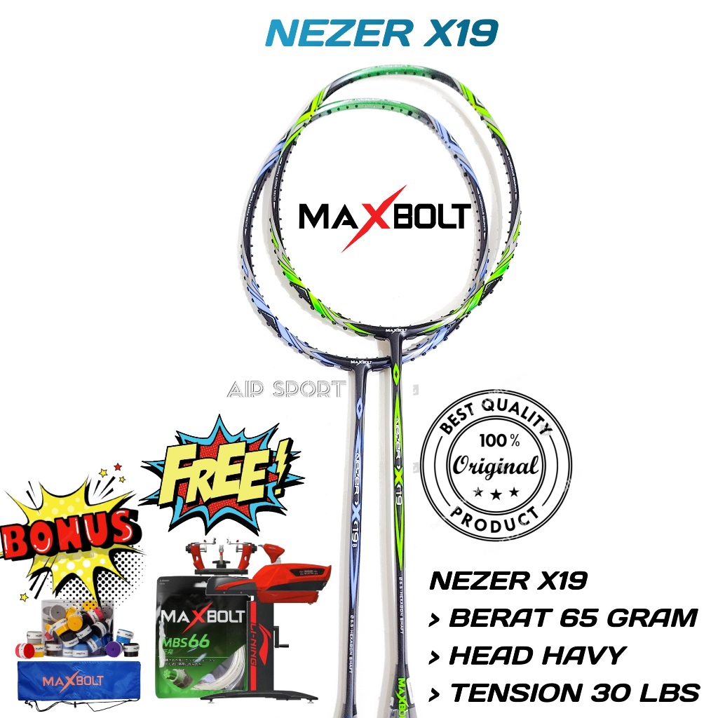 Original Maxbolt Nezer X19 Badminton Racket | Shopee Philippines