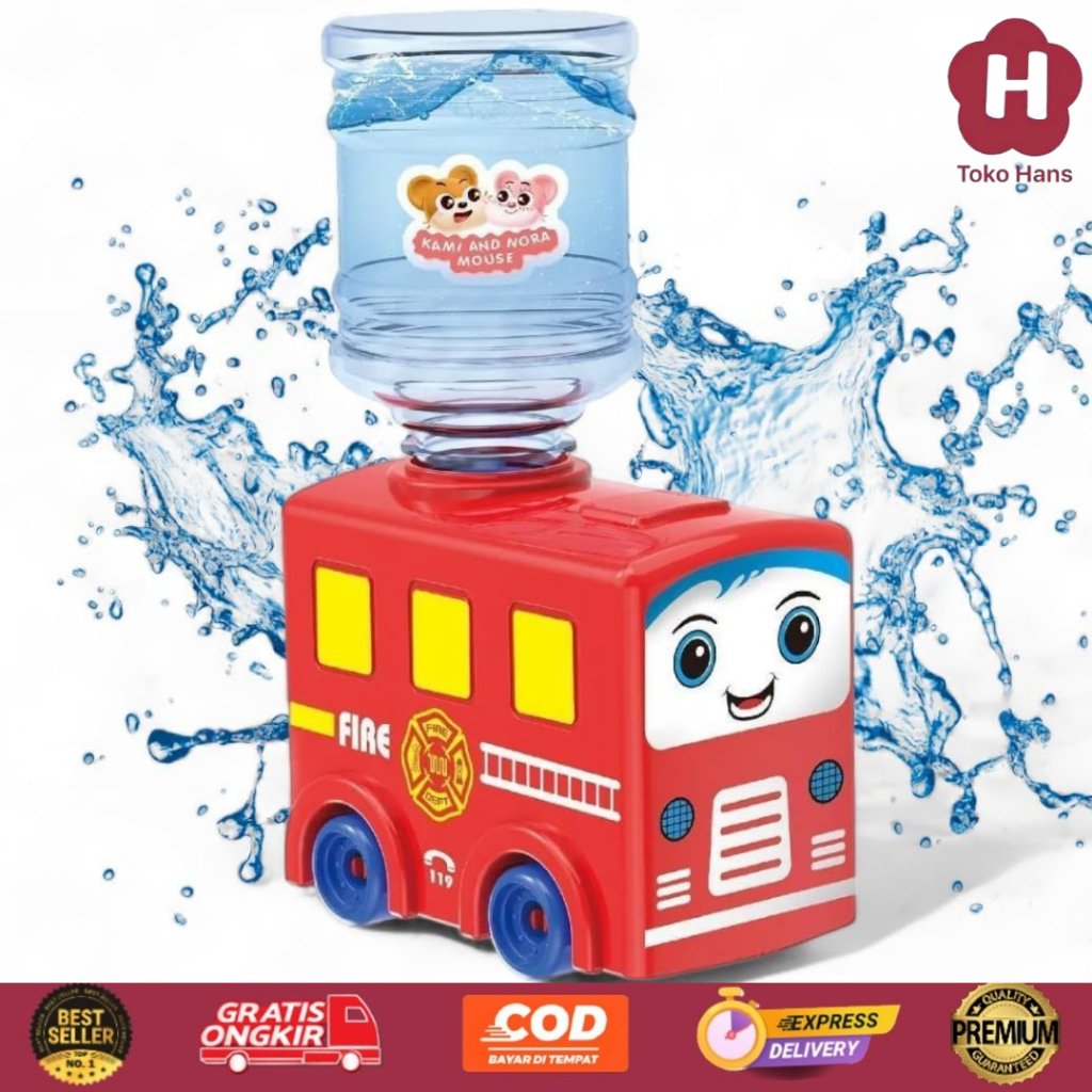 Hth Children's Toy Dispenser Mini Portable Small Gallon Bus Fire Car ...