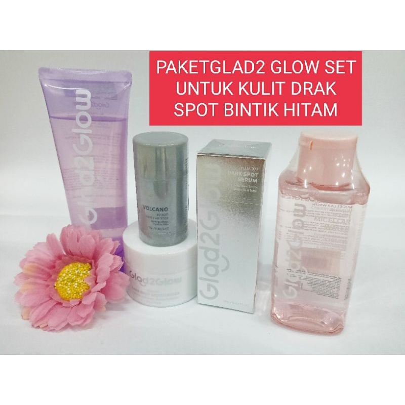 HITAM GLAD2GLOW Package for dark spot skin//Package for black spots ...