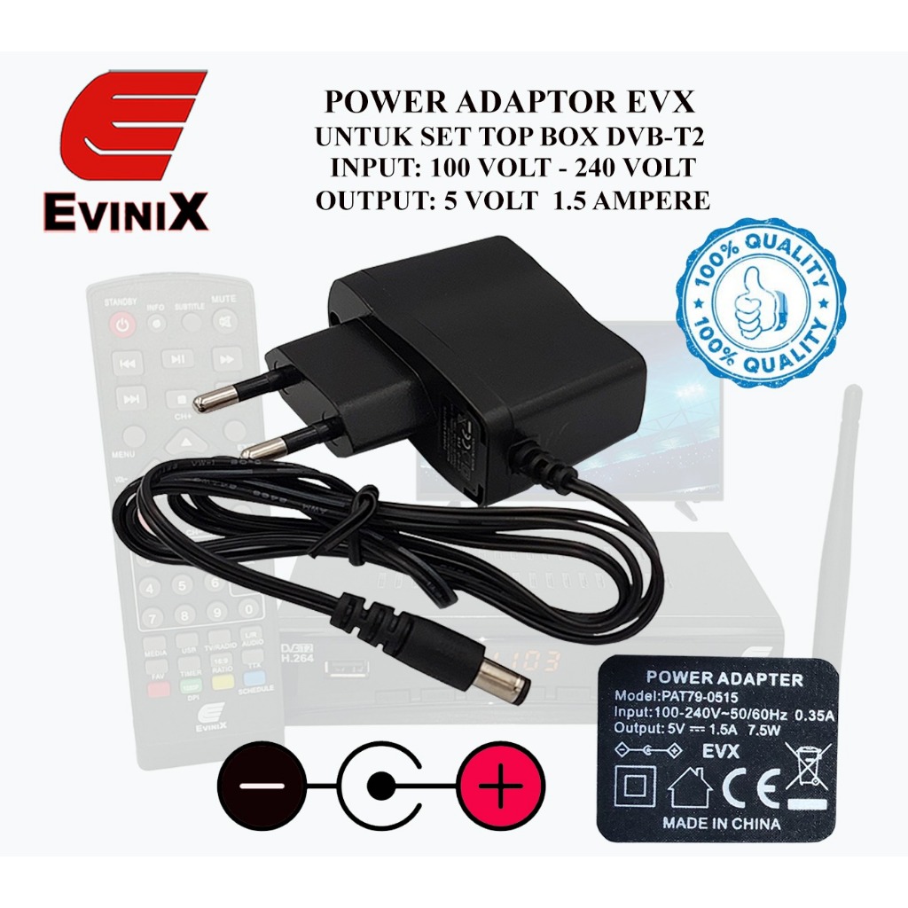 Original Set Top Box Adapter Evinix 5V 1.5A STB/ | Shopee Philippines