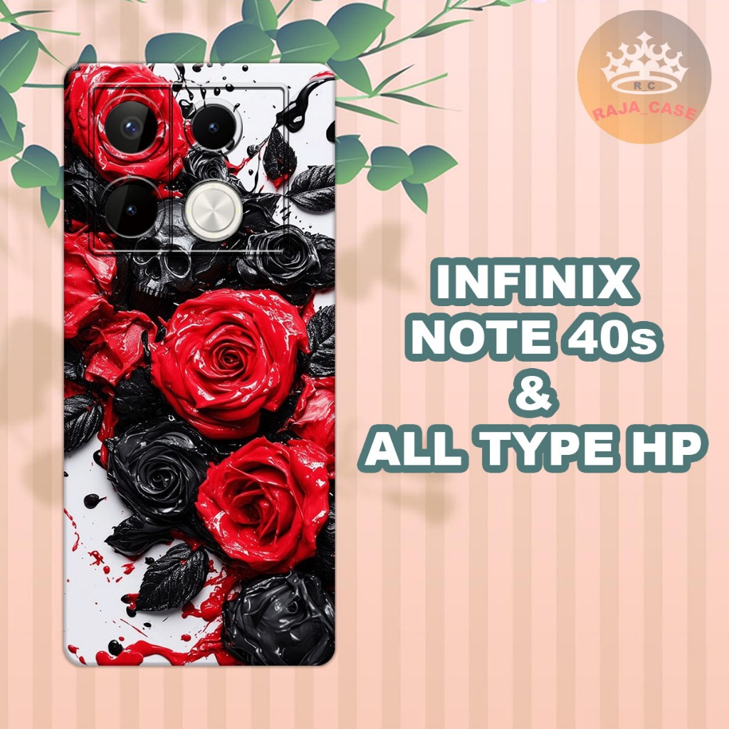 HP Newest 2024 Rc22 Case INFINIX NOTE 40S - FLOWER motif - flexible ...
