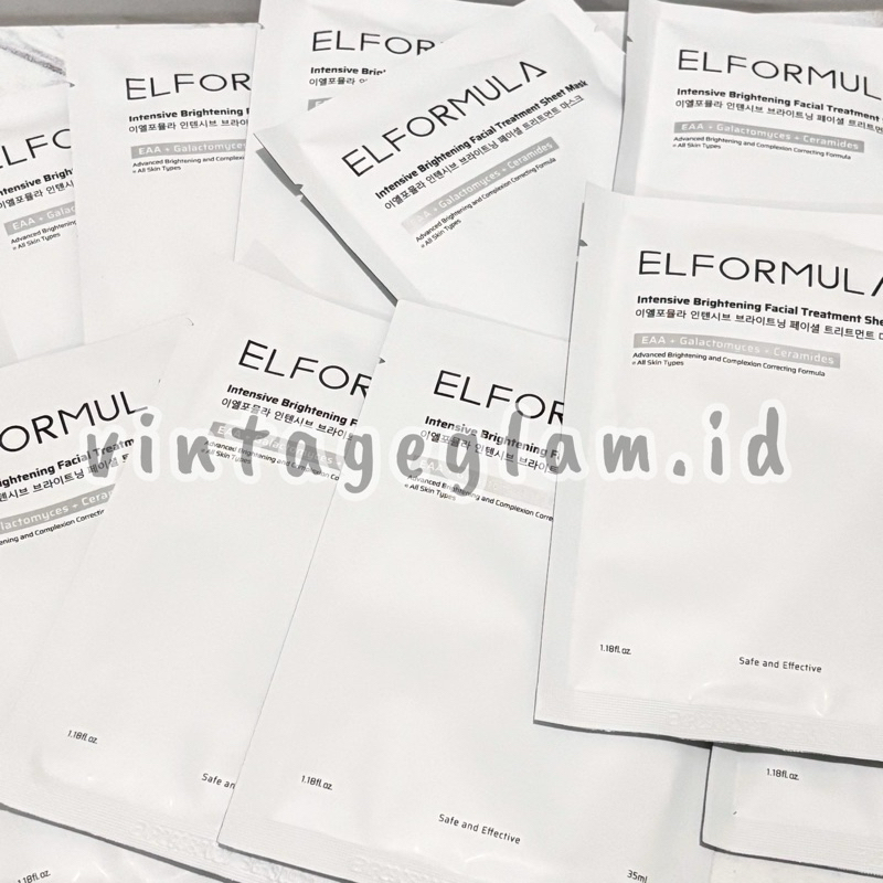Elformula Intensive Brightening Facial Treatment Sheet Mask | Shopee ...