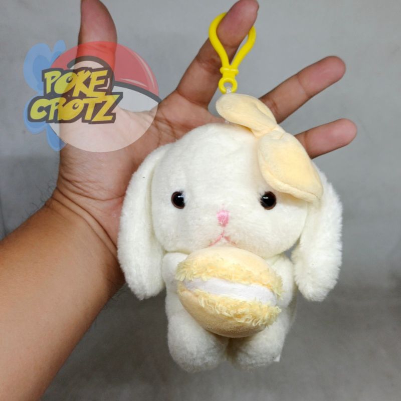 Loopy yellow hug macaroon plush rabbit doll 13 cm | Shopee Philippines