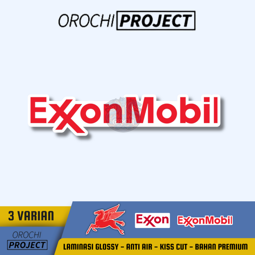 Exxon Brand Logo Sticker Car Glossy Vinyl Waterproof HP Laptop Tumbler ...