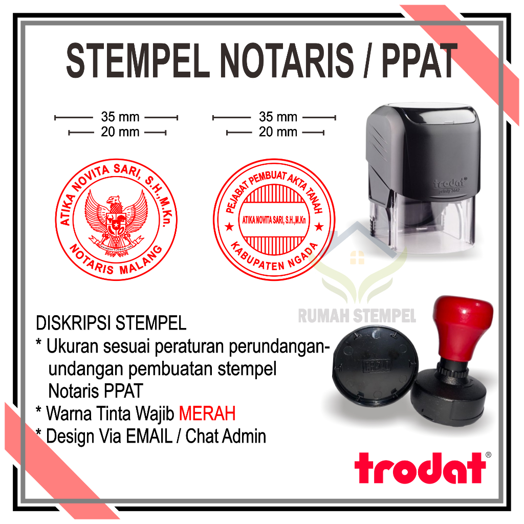 Notary / PPAT Stamp, ORIGINAL TRODAT & Flash Stamp | Shopee Philippines