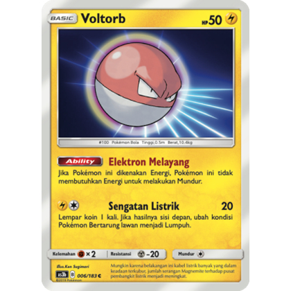 Pokemon TCG INDONESIA VOLTORB AS3B 006/183 | Shopee Philippines