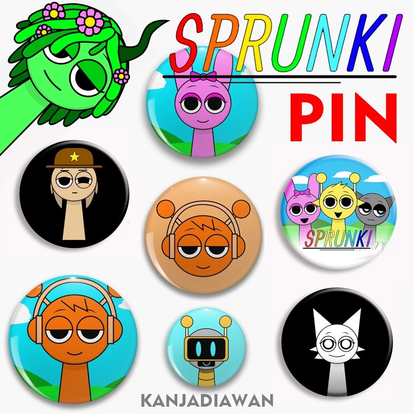 Jevin Pinky Orange Sprunki Incredibox Pin | Shopee Philippines