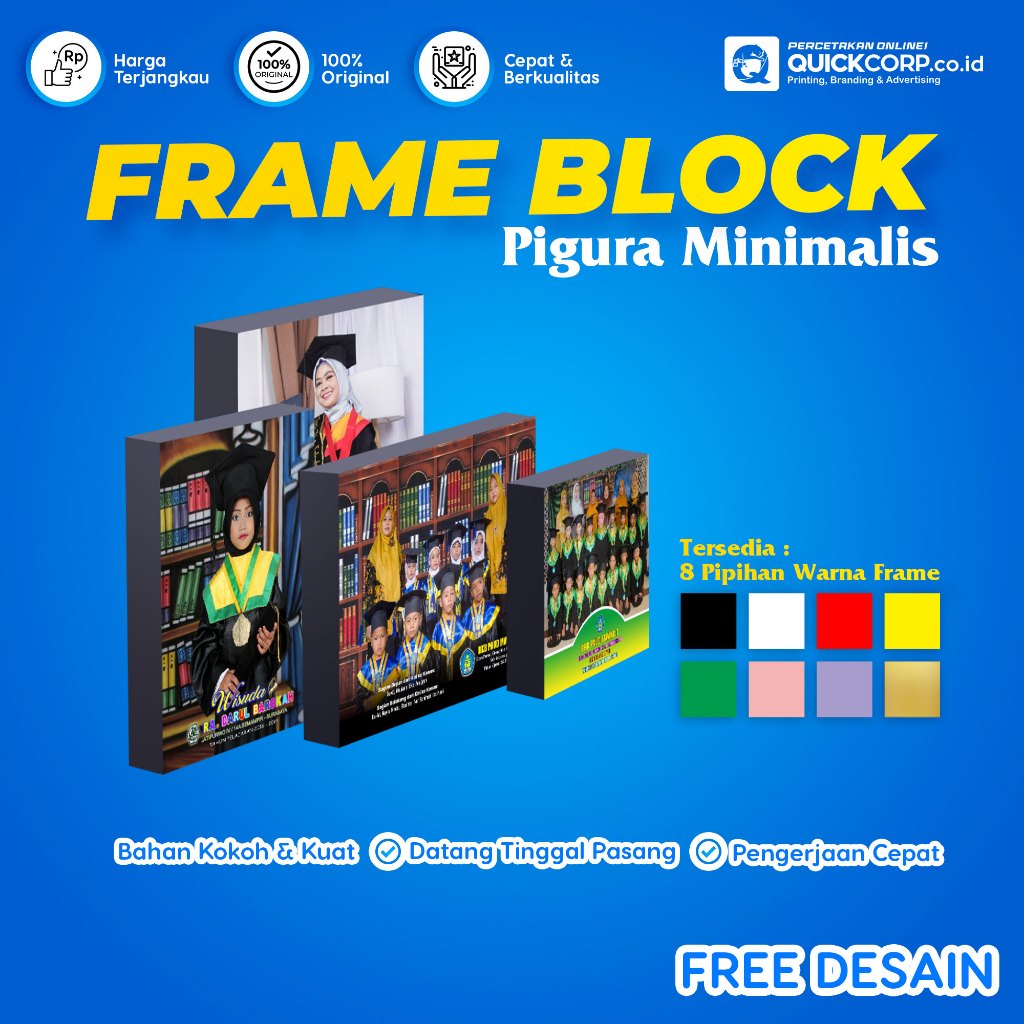 Frame Block, Minimalist Frame, Fiber Photo Frame/Frame (Includes Photo ...