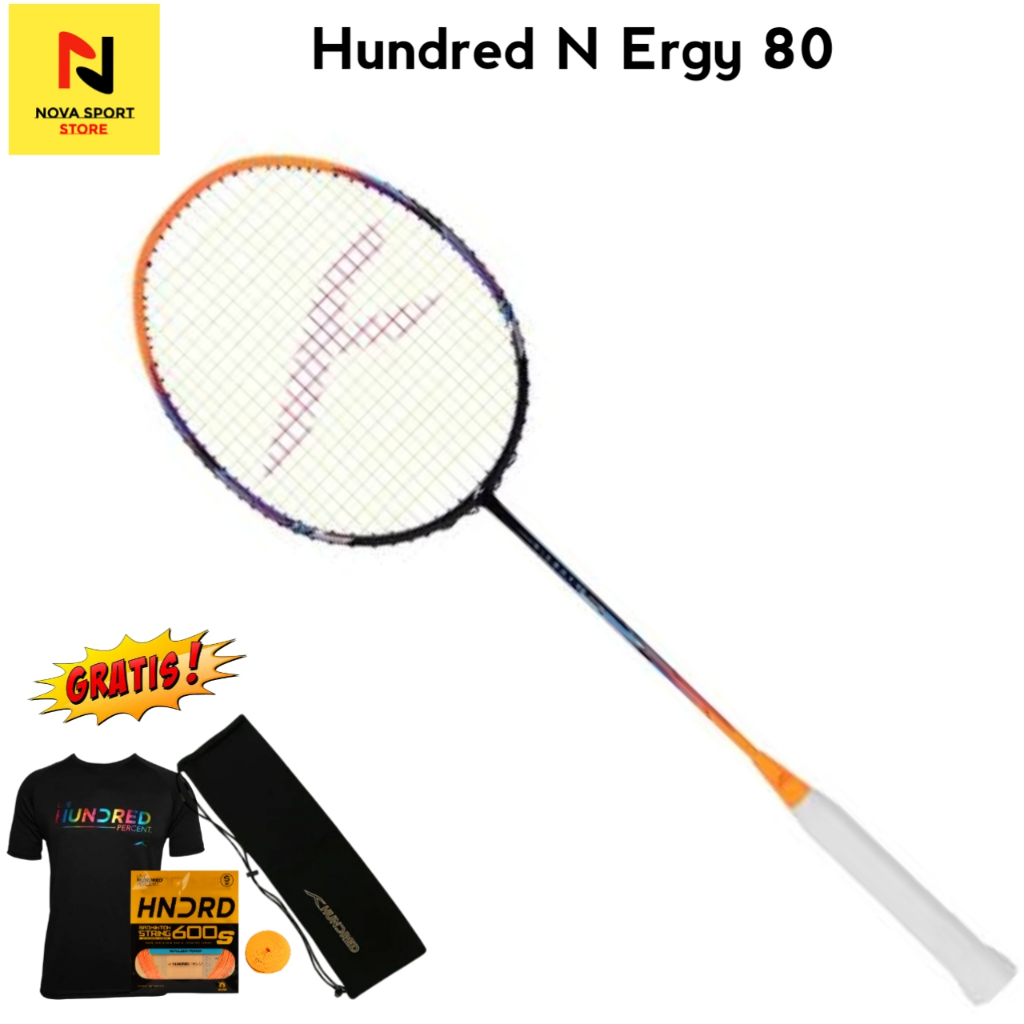 Hundred Badminton Racket N Ergy 80 | Shopee Philippines