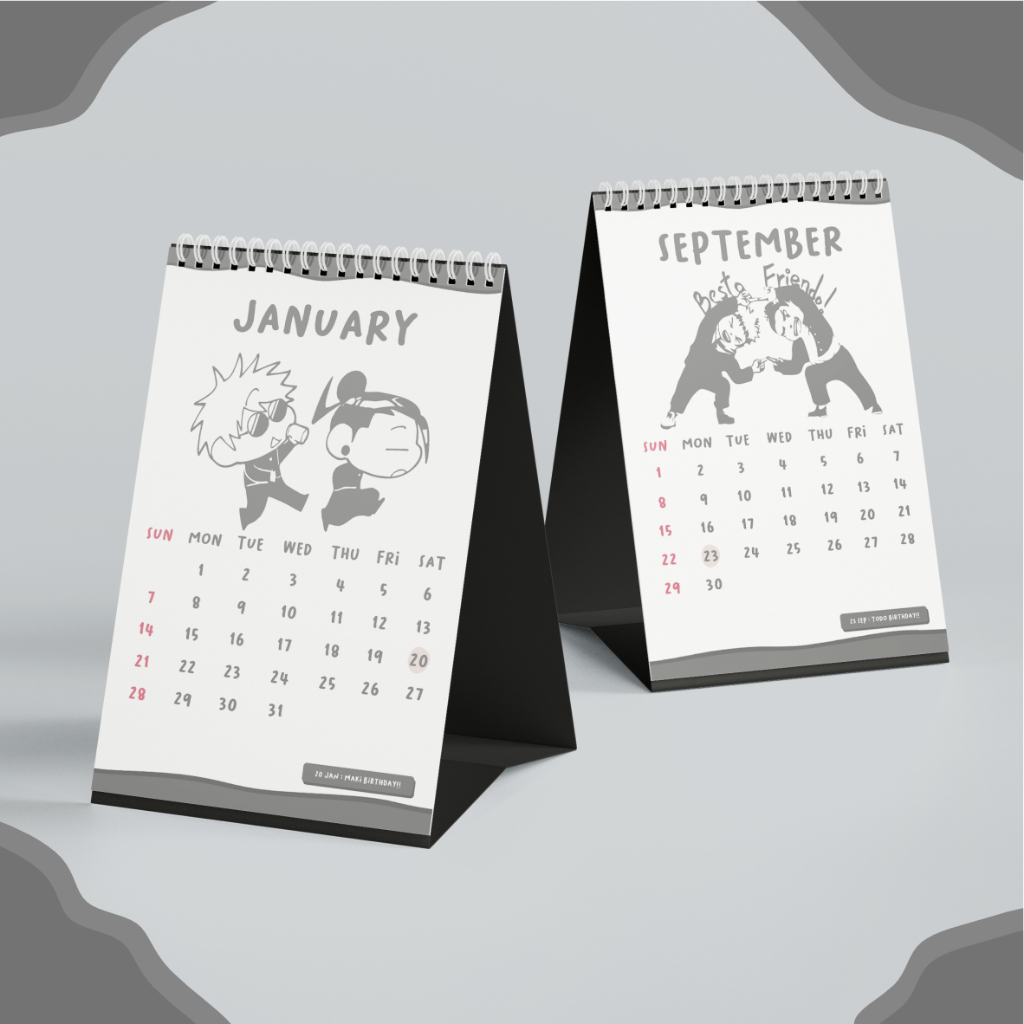 Jujutsu KAISEN 2025 TABLE CALENDAR A6 | Gojo GETO | Insk CALENDER ANIME ...